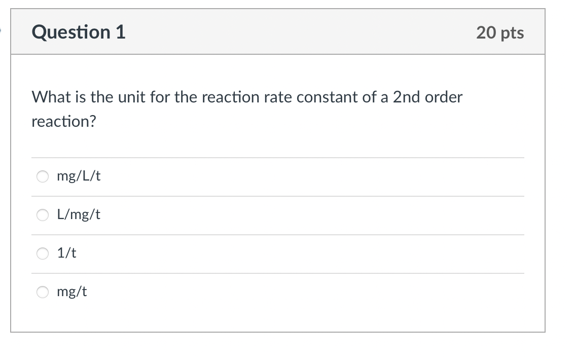 Solved What is the unit for the reaction rate constant of a | Chegg.com