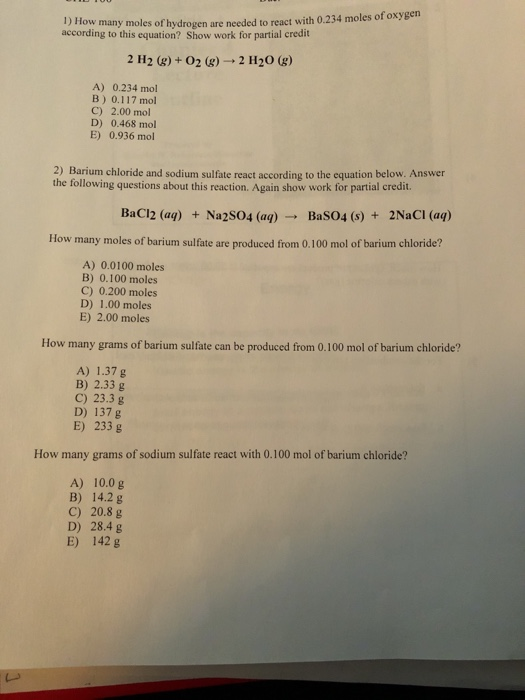 Solved many moles of hydrogen are needed to react with 0.234 | Chegg.com