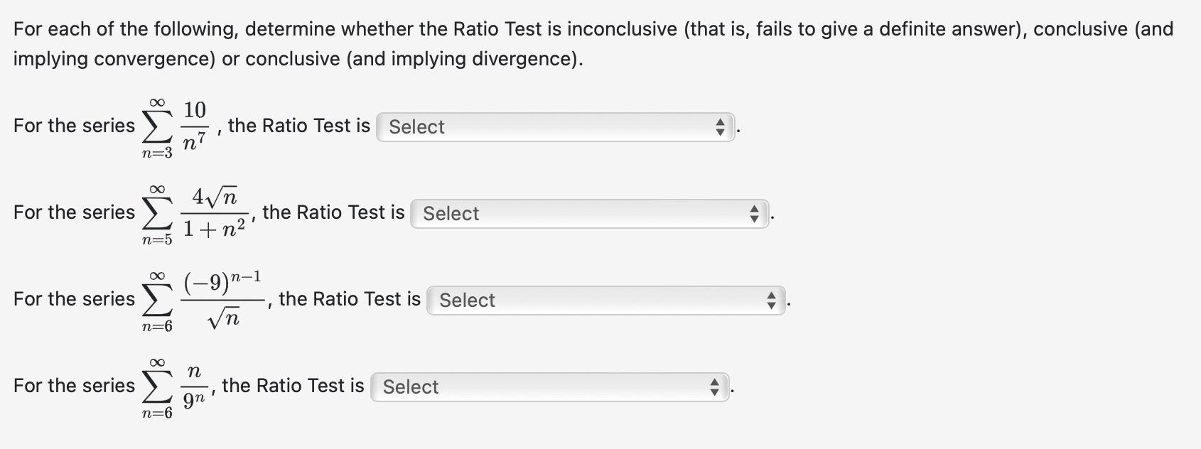 Solved For each of the following, determine whether the | Chegg.com
