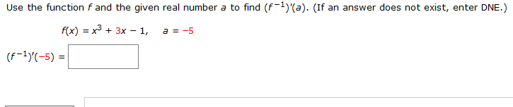 Solved Use the function f and the given real number a to | Chegg.com