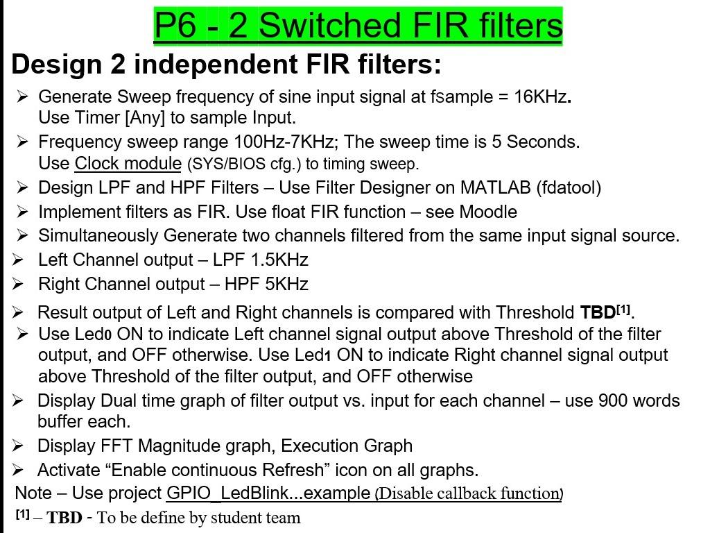 - P6 - 2 Switched FIR filters Design 2 independent | Chegg.com