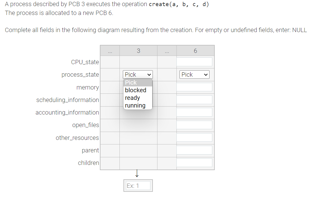 Solved A process described by PCB 3 executes the operation | Chegg.com