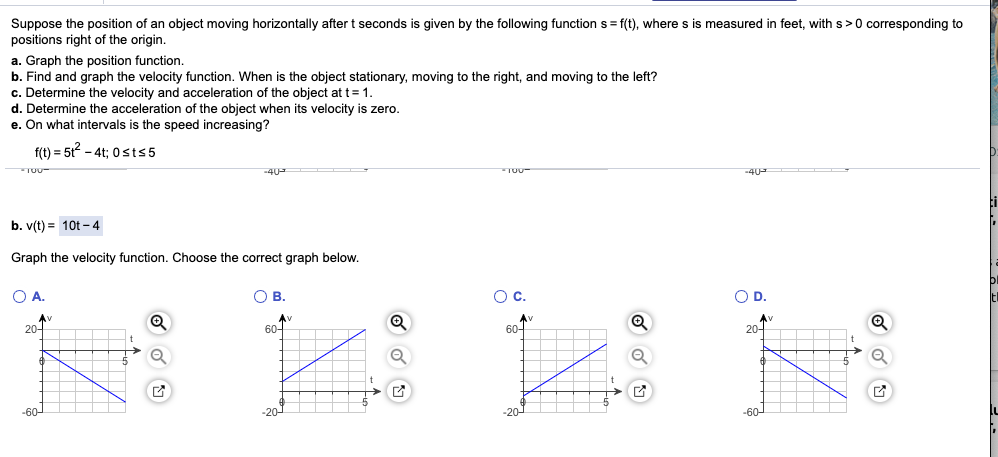 Solved Suppose the position of an object moving horizontally | Chegg.com
