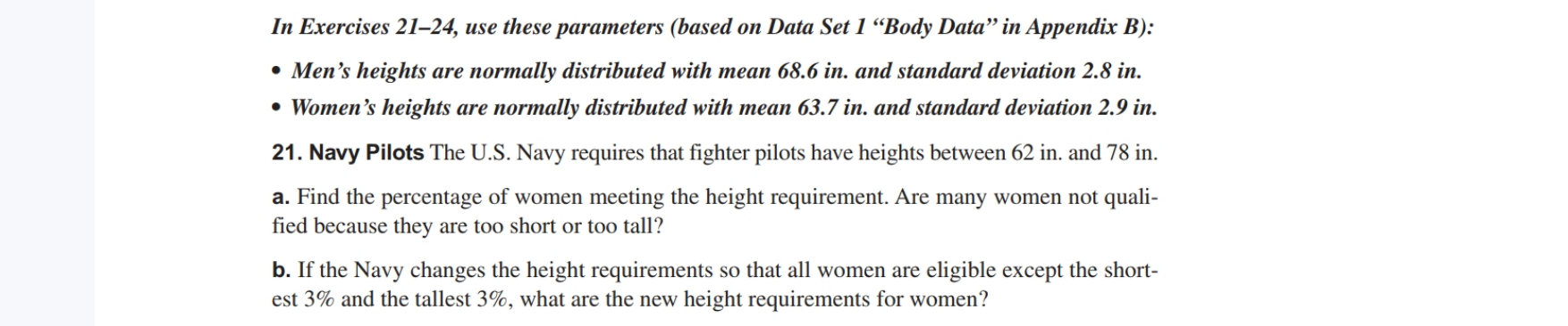 Solved In Exercises 21–24, use these parameters (based on | Chegg.com