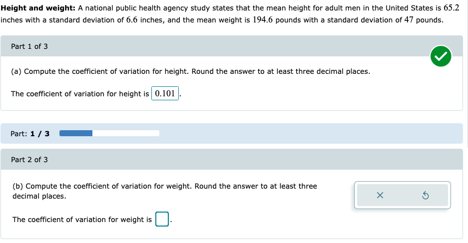 Solved Height and weight: A national public health agency | Chegg.com