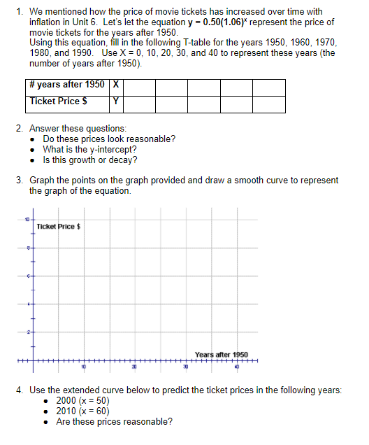 Solved 1. We mentioned how the price of movie tickets has | Chegg.com