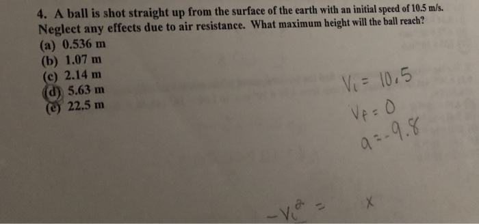 Solved 2. A projectile fired from a gun has initial | Chegg.com