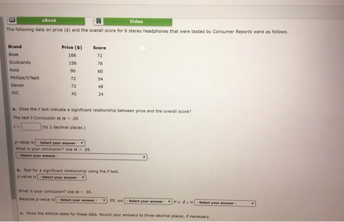 Solved . Does the t test indicate a significant | Chegg.com