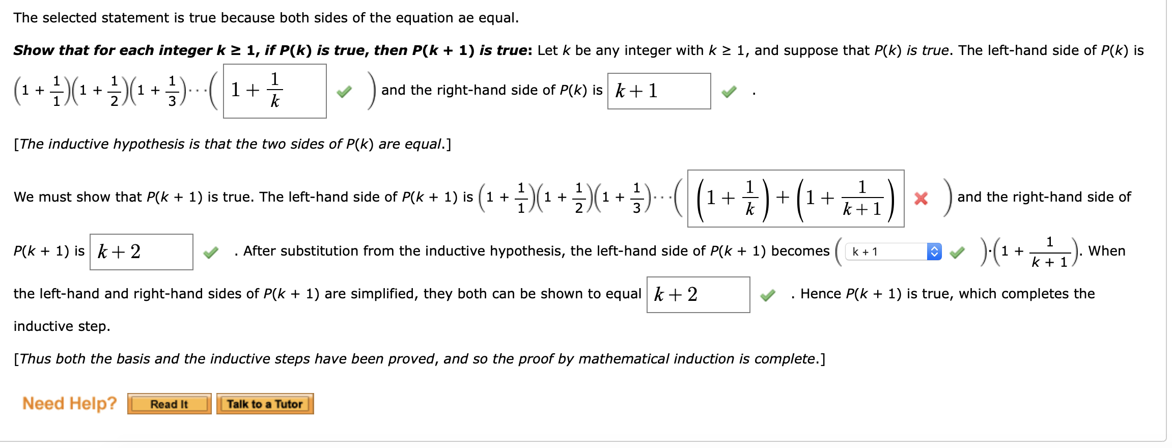 Solved The selected statement is true because both sides of | Chegg.com