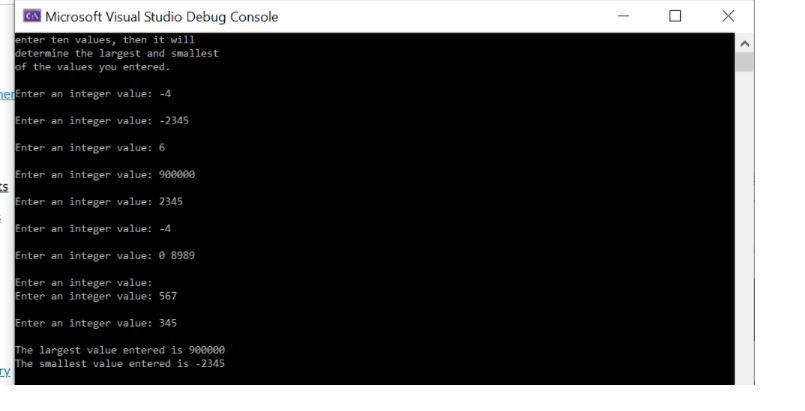 Solved Write a program that lets the user enter ten values | Chegg.com