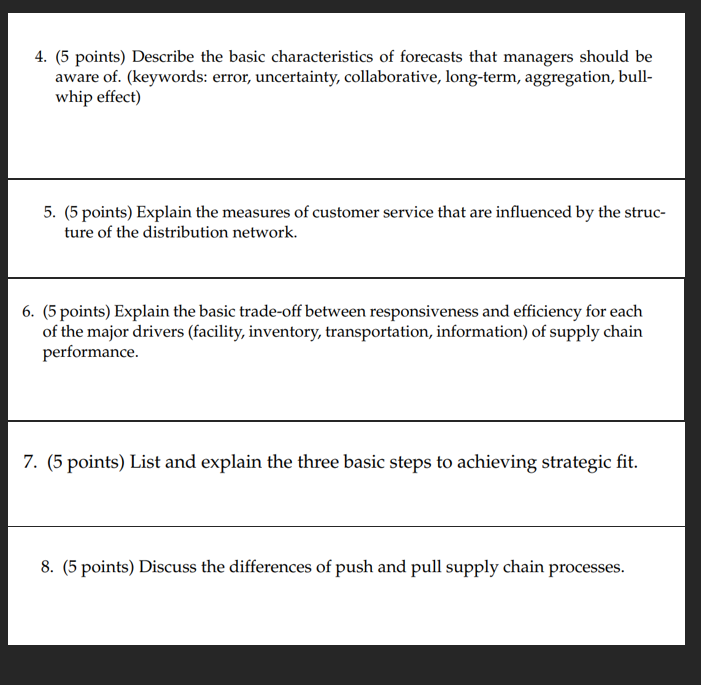 Solved (5 ﻿points) ﻿Describe the basic characteristics of | Chegg.com