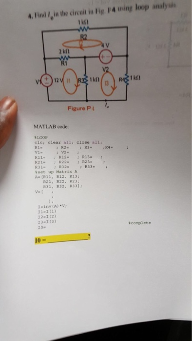 Solved Find I_0 in the circuit in Fig. P4 using loop | Chegg.com