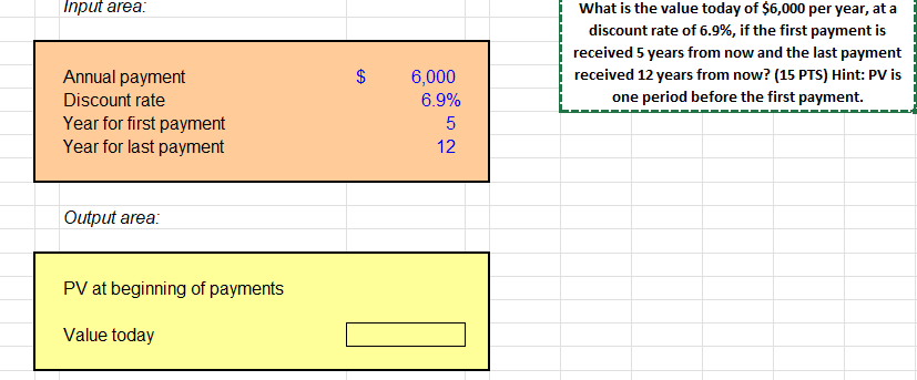 Solved Please explain how to find the value of today. on | Chegg.com
