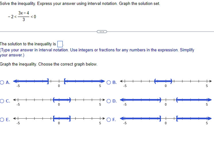 Solved Solve the inequality. Express your answer using | Chegg.com