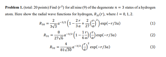 Solved Problem 1. (total: 20 points) Find (r) for all nine | Chegg.com