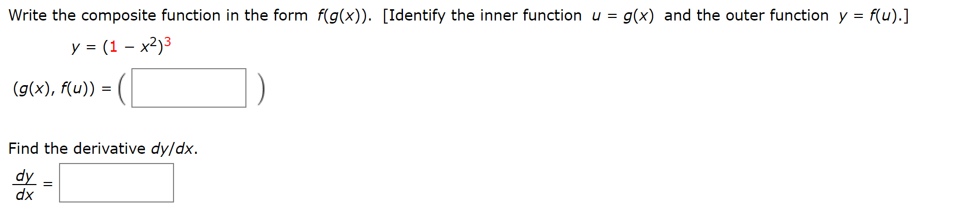 Solved Write the composite function in the form f(g(x)). | Chegg.com