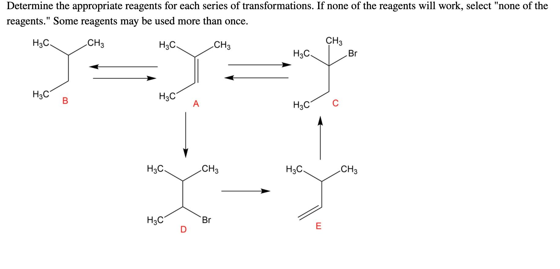 Solved Determine the appropriate reagents for each series of | Chegg.com