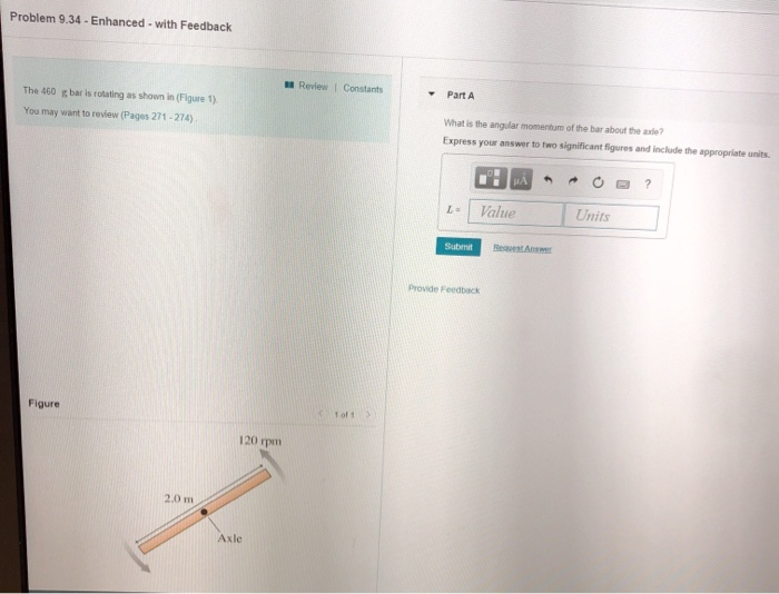 Solved Problem 9.34-Enhanced-with Feedback Part A Review | Chegg.com