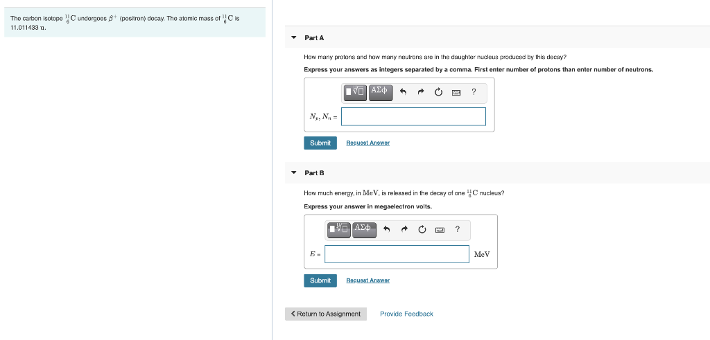 Solved The cartoon isotope C undergoes 8t (positron) decay. | Chegg.com