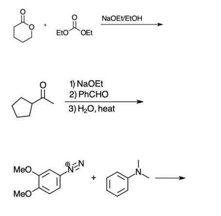 Solved NaOEU/EtOH Eto OEt 1) NaOET 2) PhCHO 3) H2O, heat Meo | Chegg.com