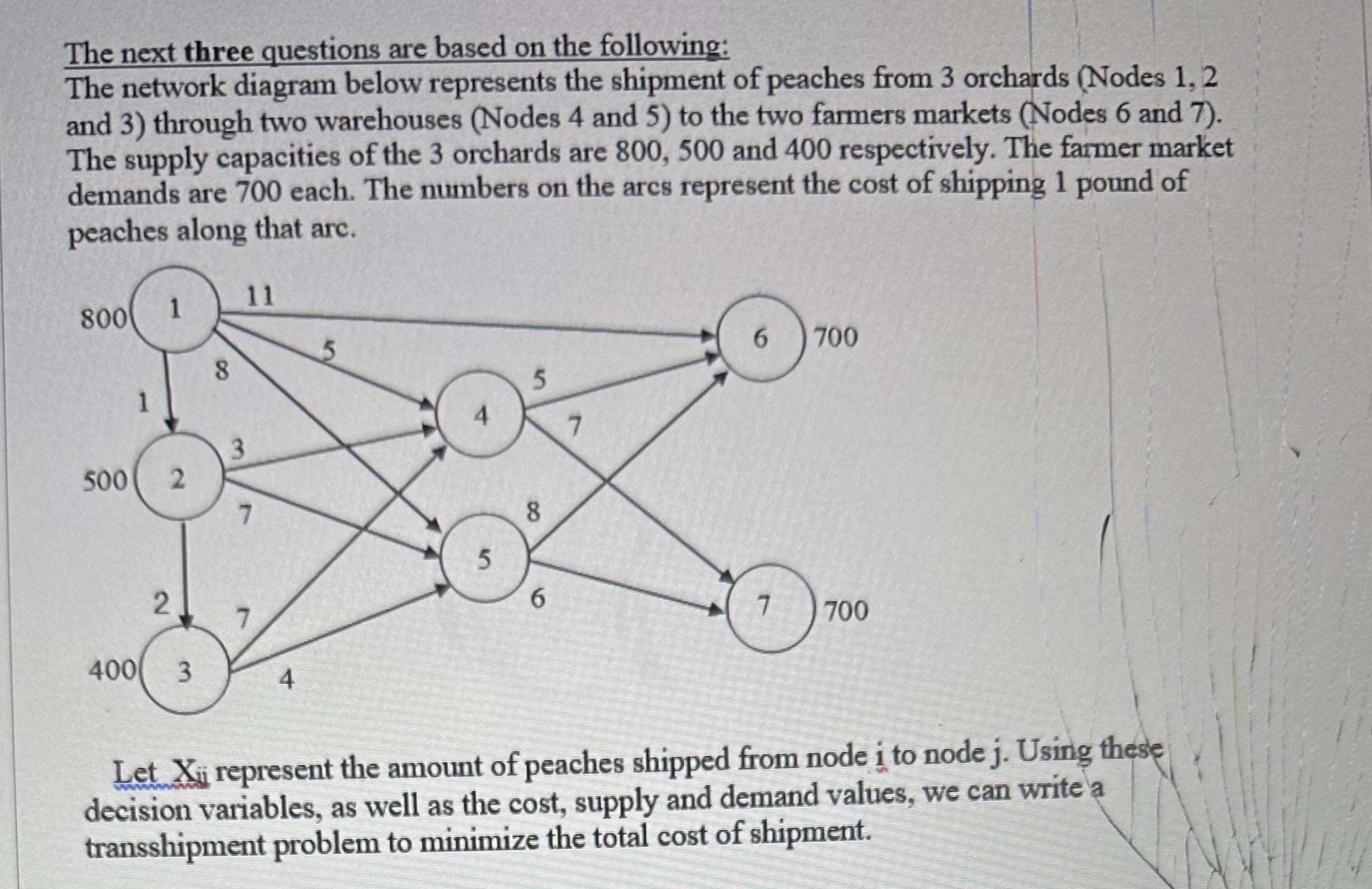 Solved The next three questions are based on the following: | Chegg.com