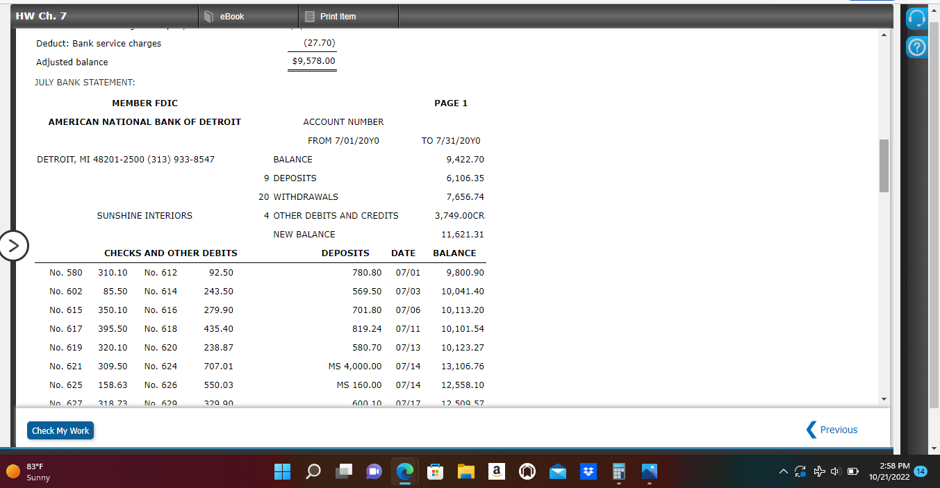 Solved Bank Reconciliation and Entries CASH ACCOUNT: Balance | Chegg.com