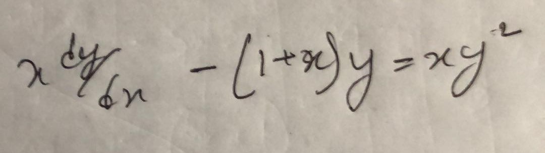 Solved xdy/dx−(1+x)y=xy2 | Chegg.com