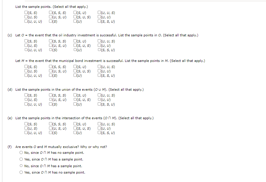 Solved (a) How many sample points exist for this experiment? | Chegg.com