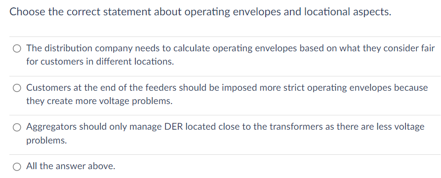 Solved Choose the correct statement about operating | Chegg.com