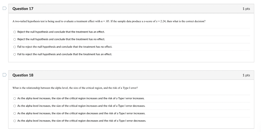 Solved A Two Tailed Hypothesis Test Is Being Used To 0546
