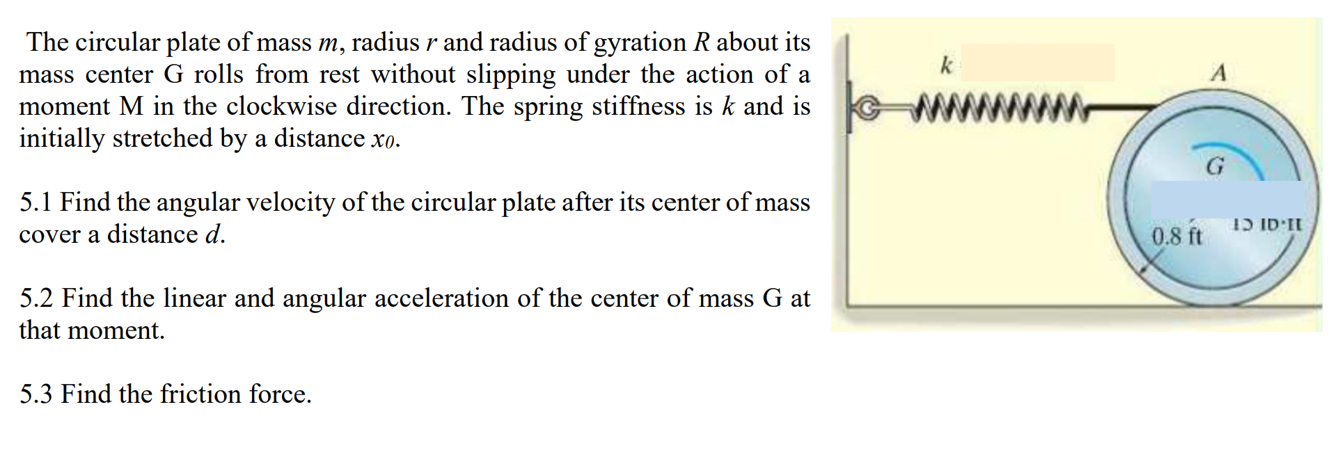 The circular plate of mass m, radius r and radius of | Chegg.com