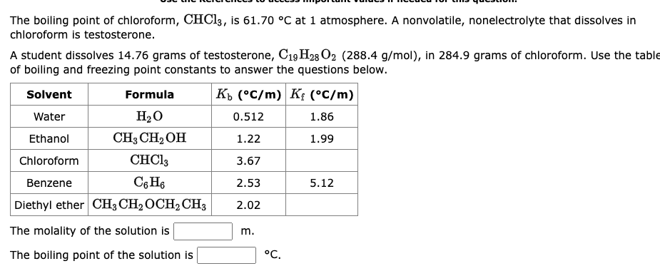 Solved The boiling point of diethyl ether CH3CH2OCH2CH3 is | Chegg.com