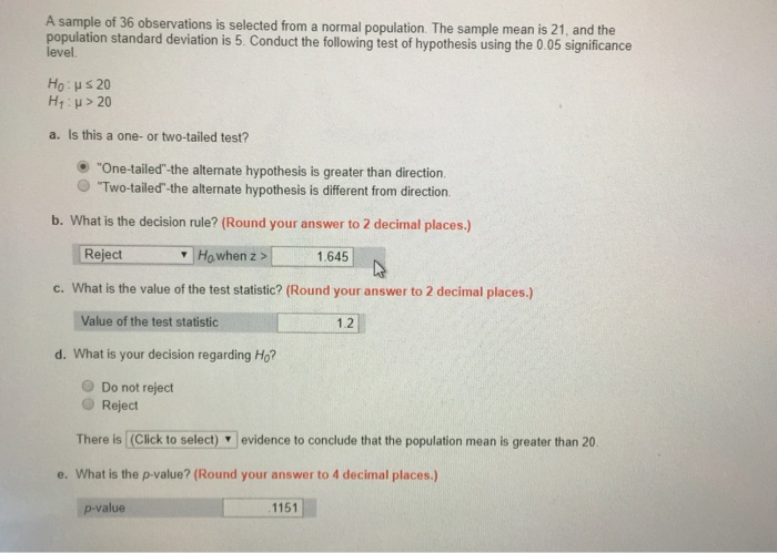 Solved A sample of 36 observations is selected from a normal | Chegg.com Solved A sample of 36 observations is selected from a normal | Chegg.com