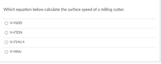 Solved Which equation below calculate the surface speed of a | Chegg.com