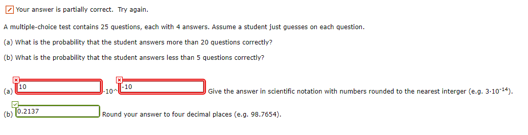Solved Your Answer Is Partially Correct Try Again A