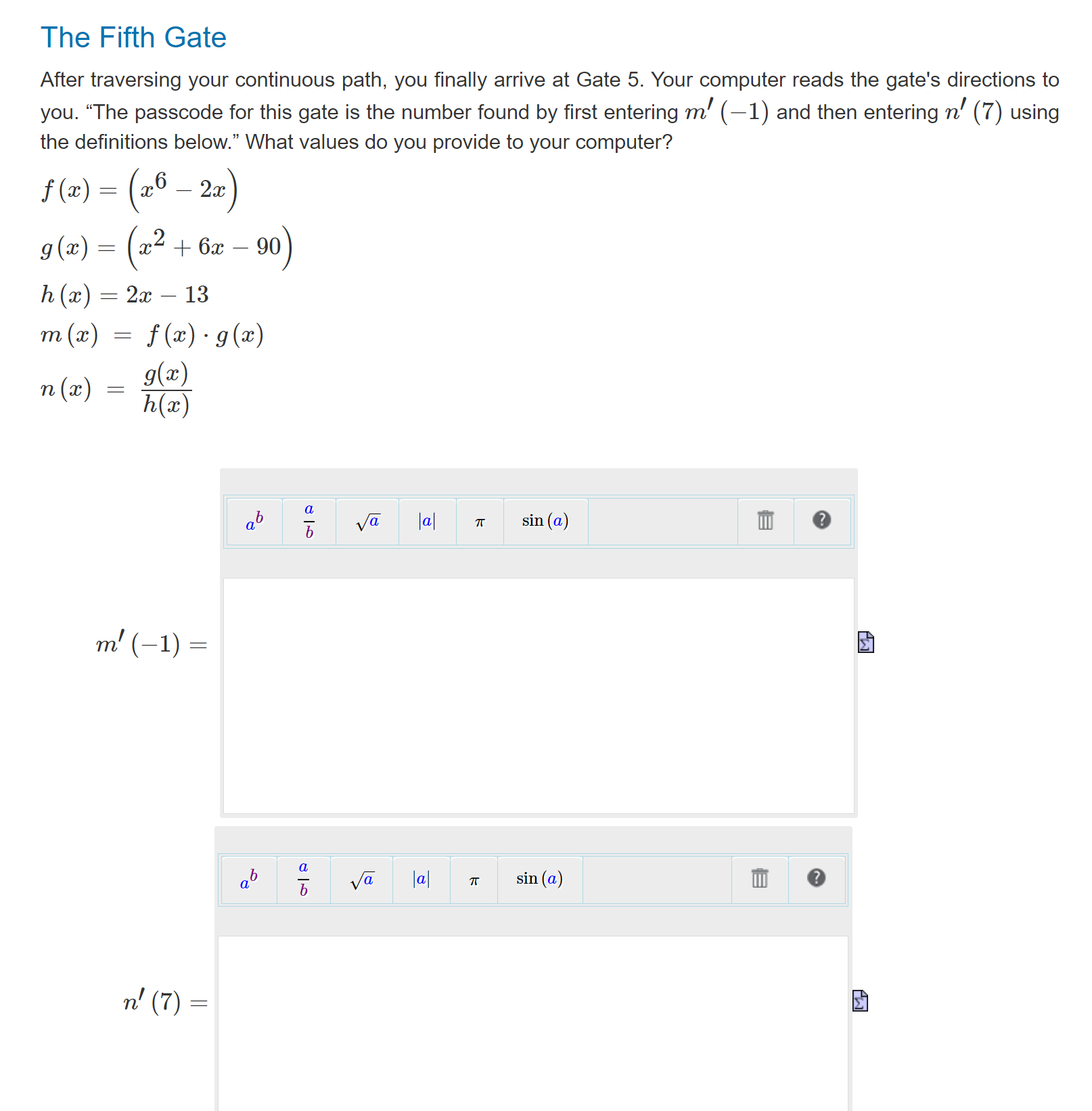 The Fifth Gate After traversing your continuous path, | Chegg.com
