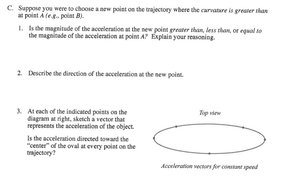 Solved An object is moving around an oval track as shown at | Chegg.com