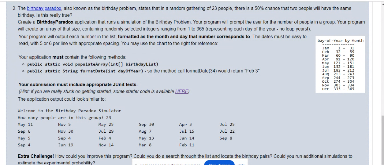 Solved The birthdayparadox, also known as the birthday | Chegg.com