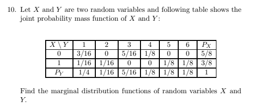Solved 0. Let X and Y are two random variables and following | Chegg.com