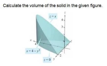 Solved Calculate the volume of the solid in the given | Chegg.com