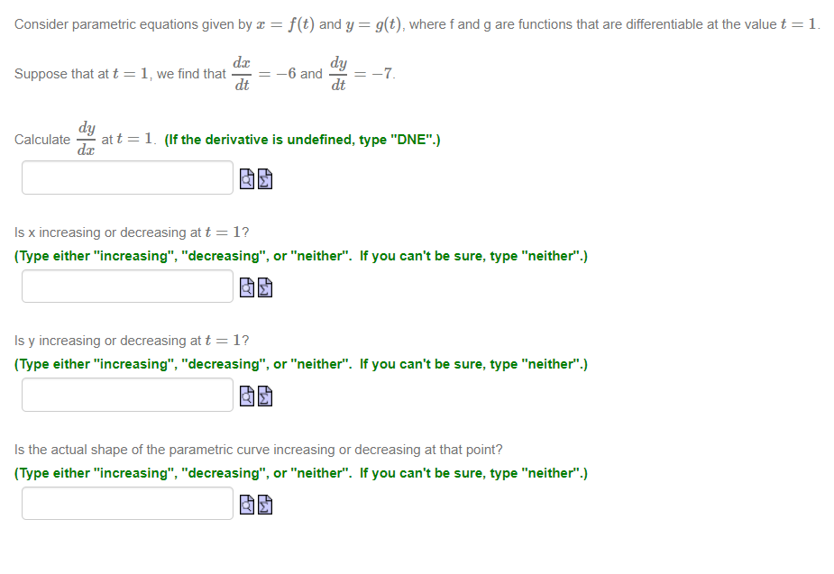 Solved Consider parametric equations given by z = f(t) and | Chegg.com