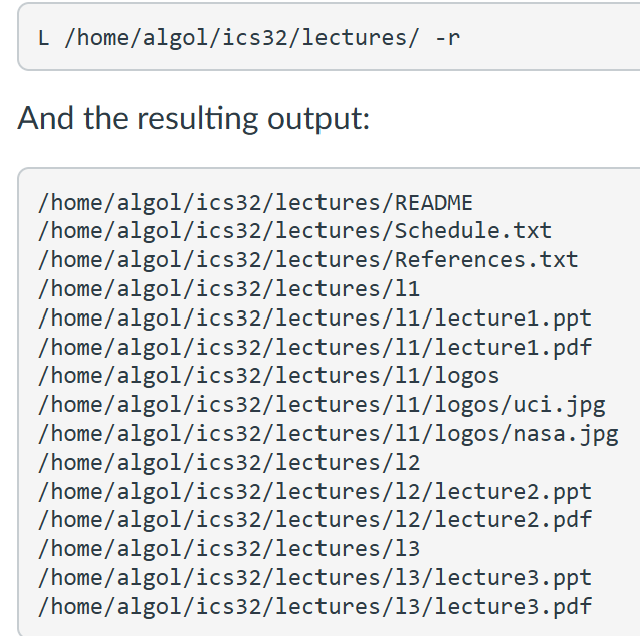 Solved How can I print out files recursively like the | Chegg.com