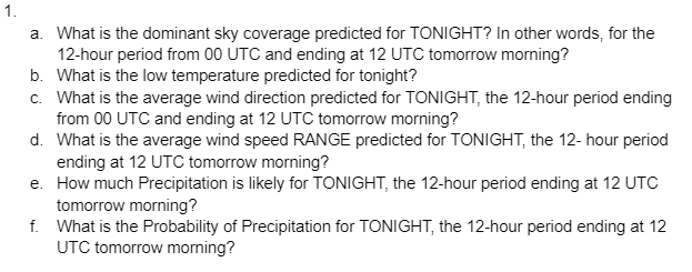 ST. LOUIS KSTL NAM MOS GUIDANCE 10/29/2019 1200 UTC | Chegg.com