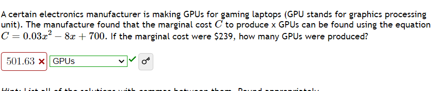 Solved A certain electronics manufacturer is making GPUs for | Chegg.com