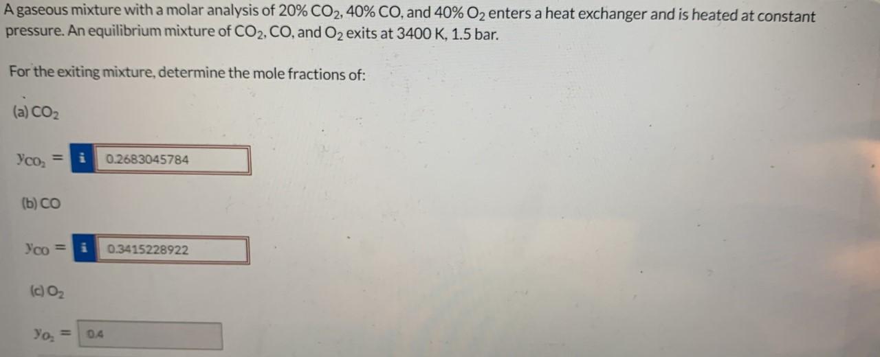 Solved A gaseous mixture with a molar analysis of 20% CO2, | Chegg.com