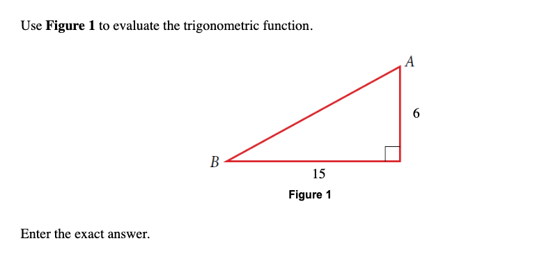 Solved Use Figure 1 to evaluate the trigonometric function. | Chegg.com