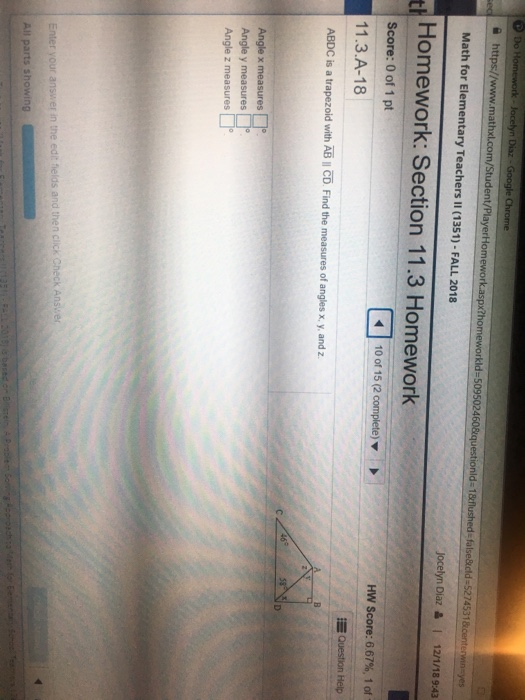 Solved -5274531 Math for Elementary Teachers II (1351) - | Chegg.com