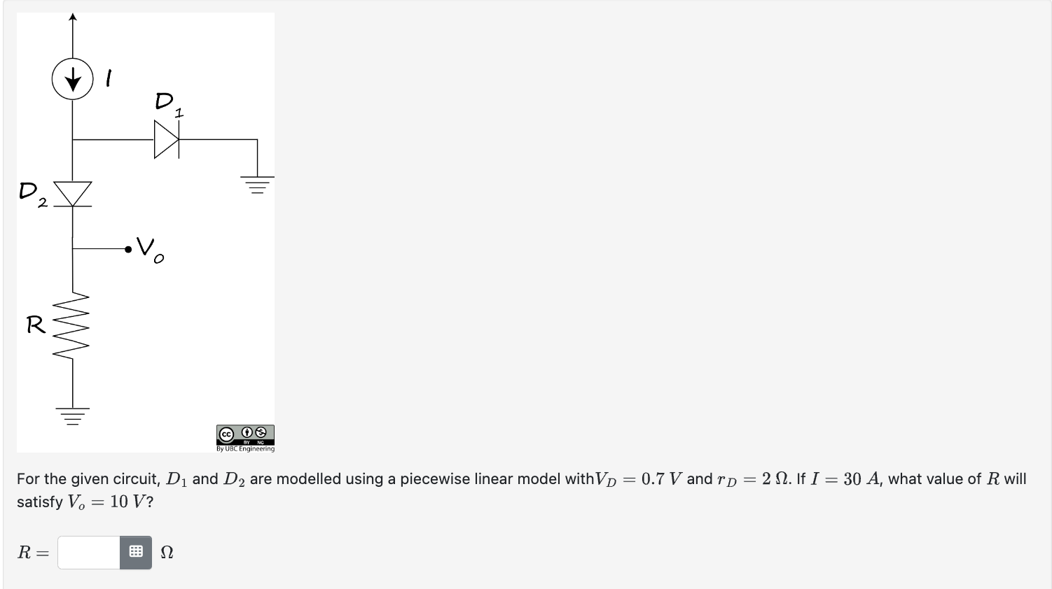 Solved For the given circuit, D1 and D2 are modelled using a | Chegg.com Solved For the given circuit, D1 and D2 are modelled using a | Chegg.com