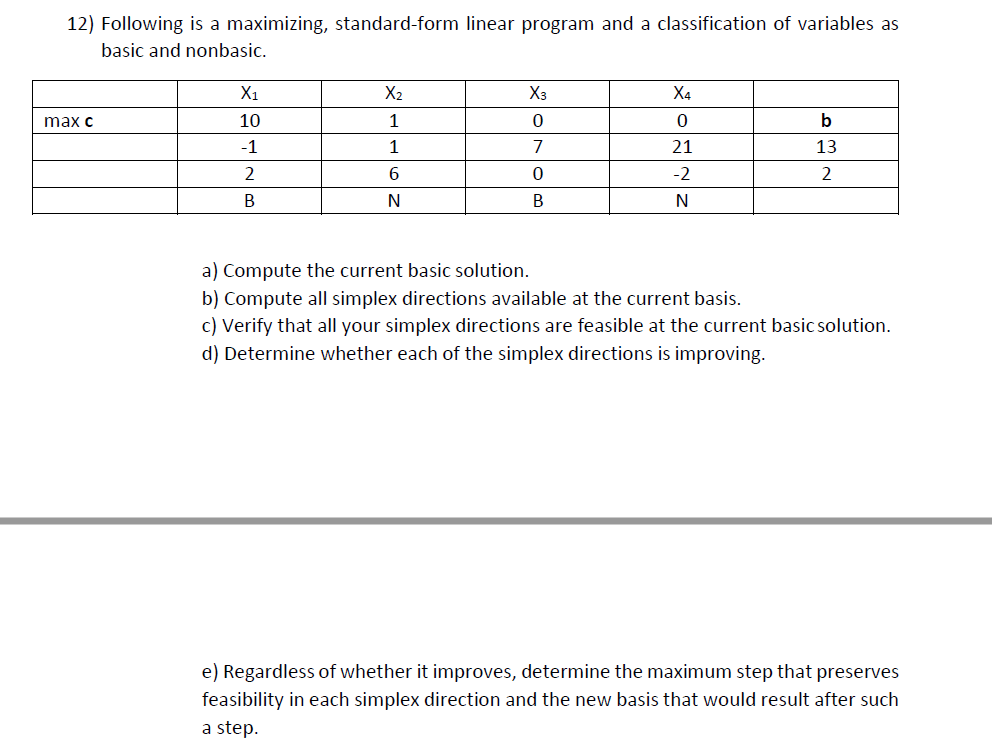 Solved Following is a maximizing, standard-form linear | Chegg.com