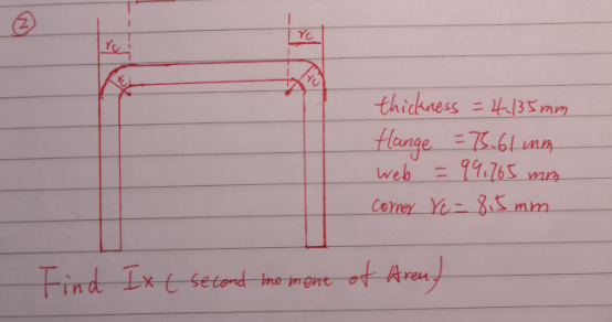 Solved find the Ix from the given beam | Chegg.com